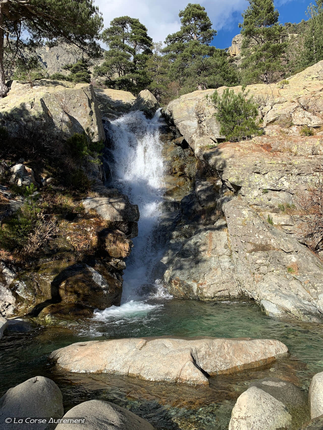 Le hameau de Vizzavona, et la cascade des Anglais