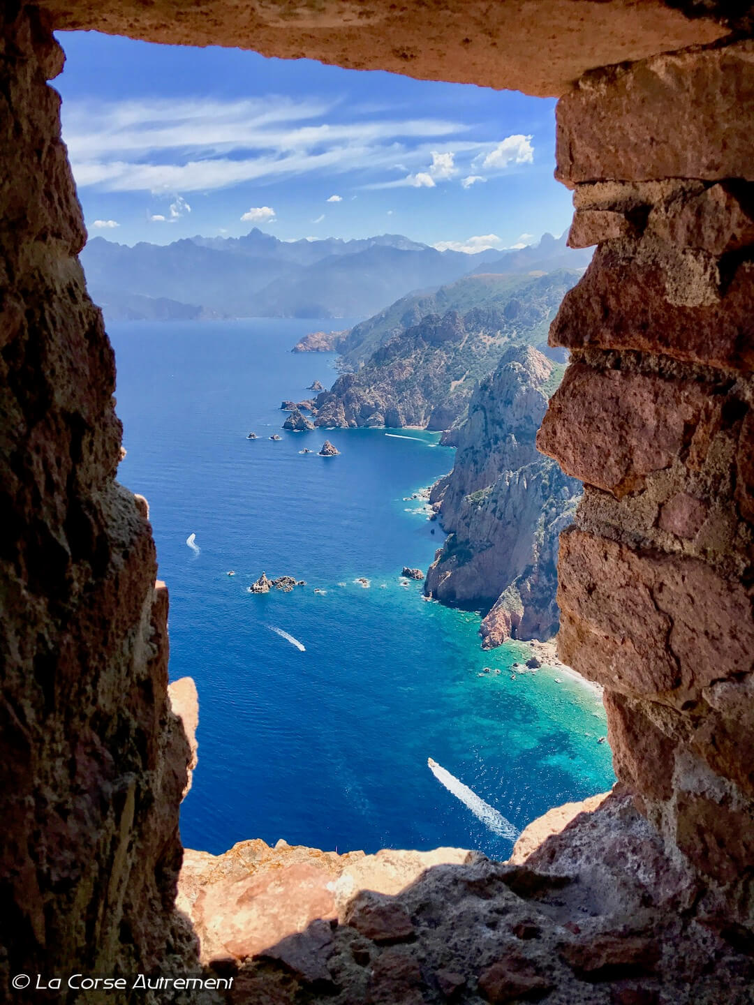 Balade virtuelle en Corse, vers la tour de Turghiu du Capo Rosso
